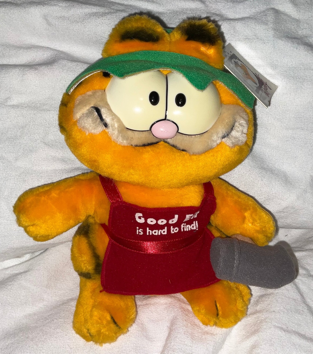 Vintage Plush Christmas Garfield the Cat Santa’s Helper Elf With Elf ...