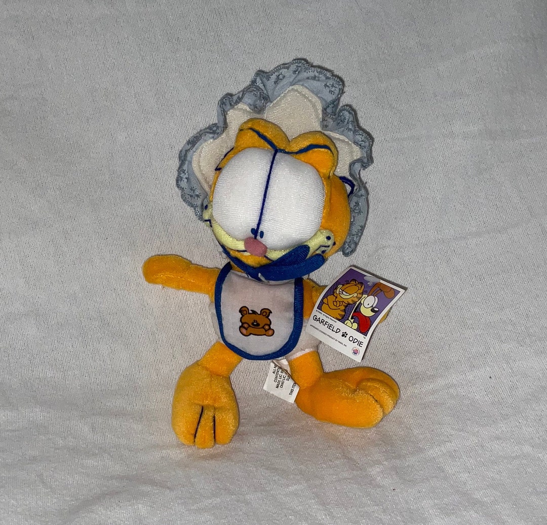 Plush 9” Garfield the Cat Dressed as a Baby by Nanco With Hang Tag - Etsy
