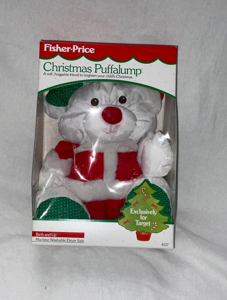 Vintage 1991 Fisher Price Puffalumps Christmas Mouse Puffalump in Red ...