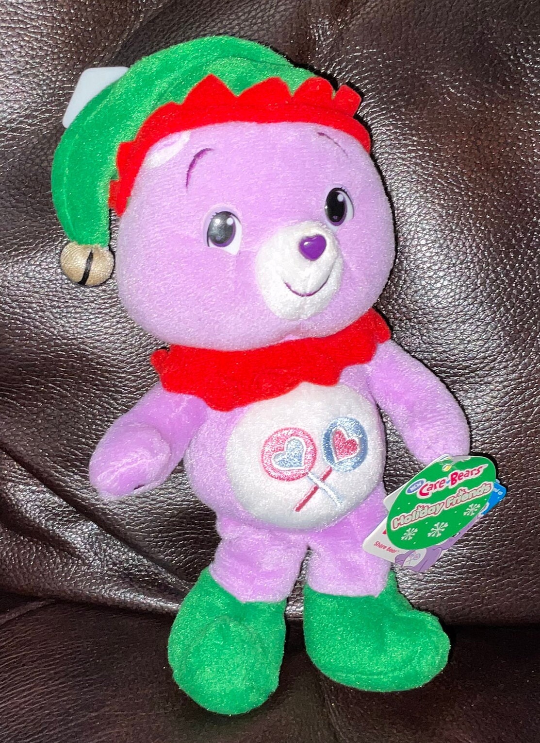 New Care Bears Holiday Edition Christmas Plush Share Bear Elf Bean Bag ...