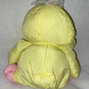 Vintage 1986 Fisher Price Puffalumps 10 Yellow Duck With Attached Bib ...
