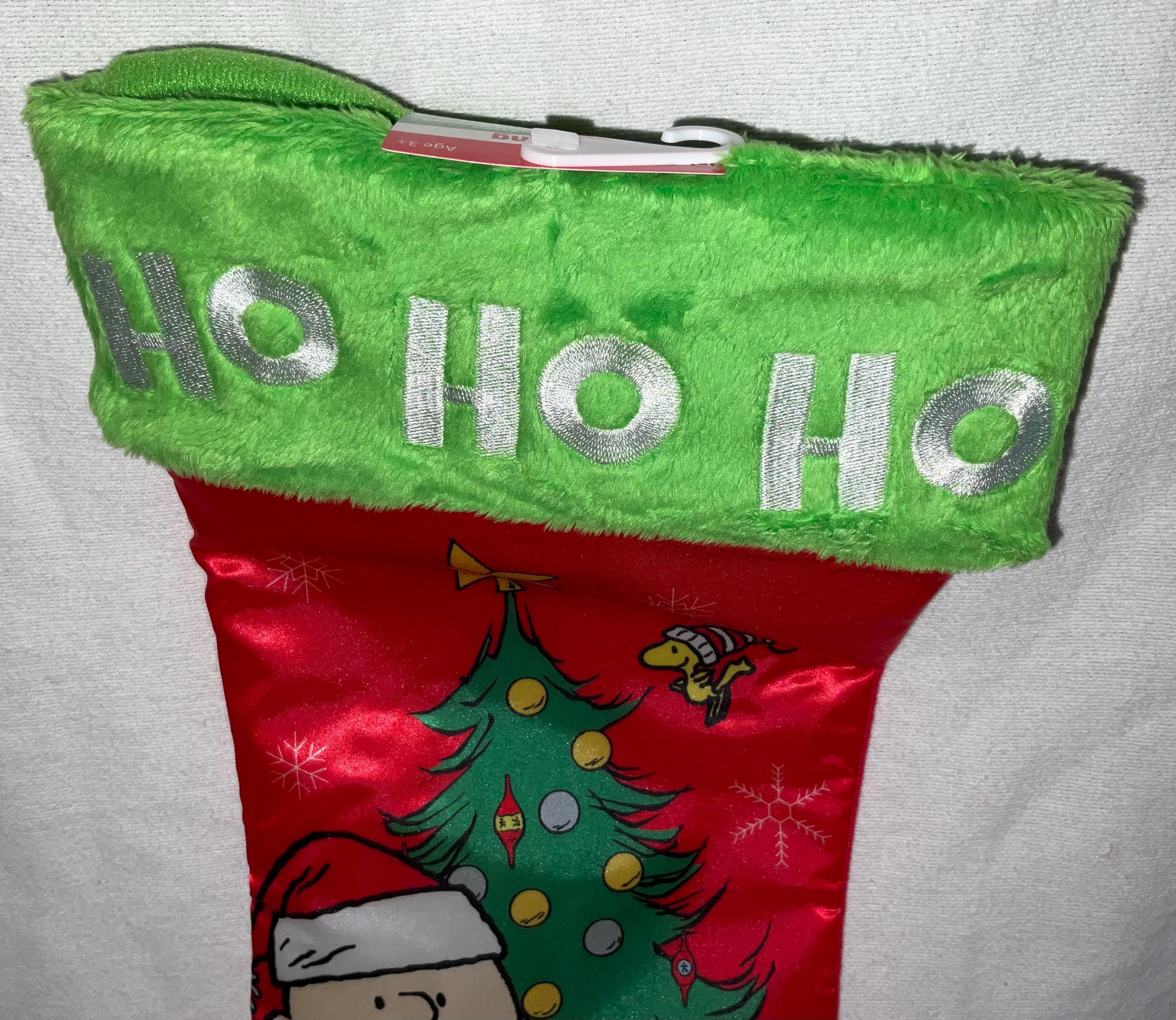 Peanuts 18” Snoopy and Charlie Brown Christmas Stocking - Hang Tag ...