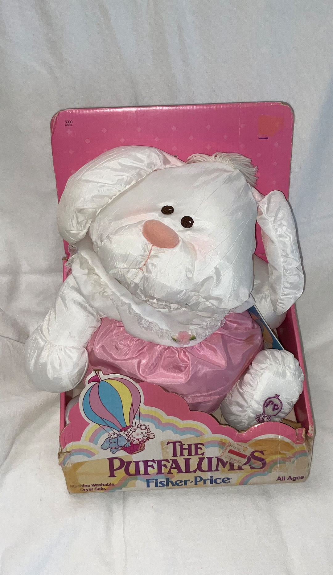 Vintage 1986 Fisher Price Puffalumps White Puffalump Bunny Rabbit in ...