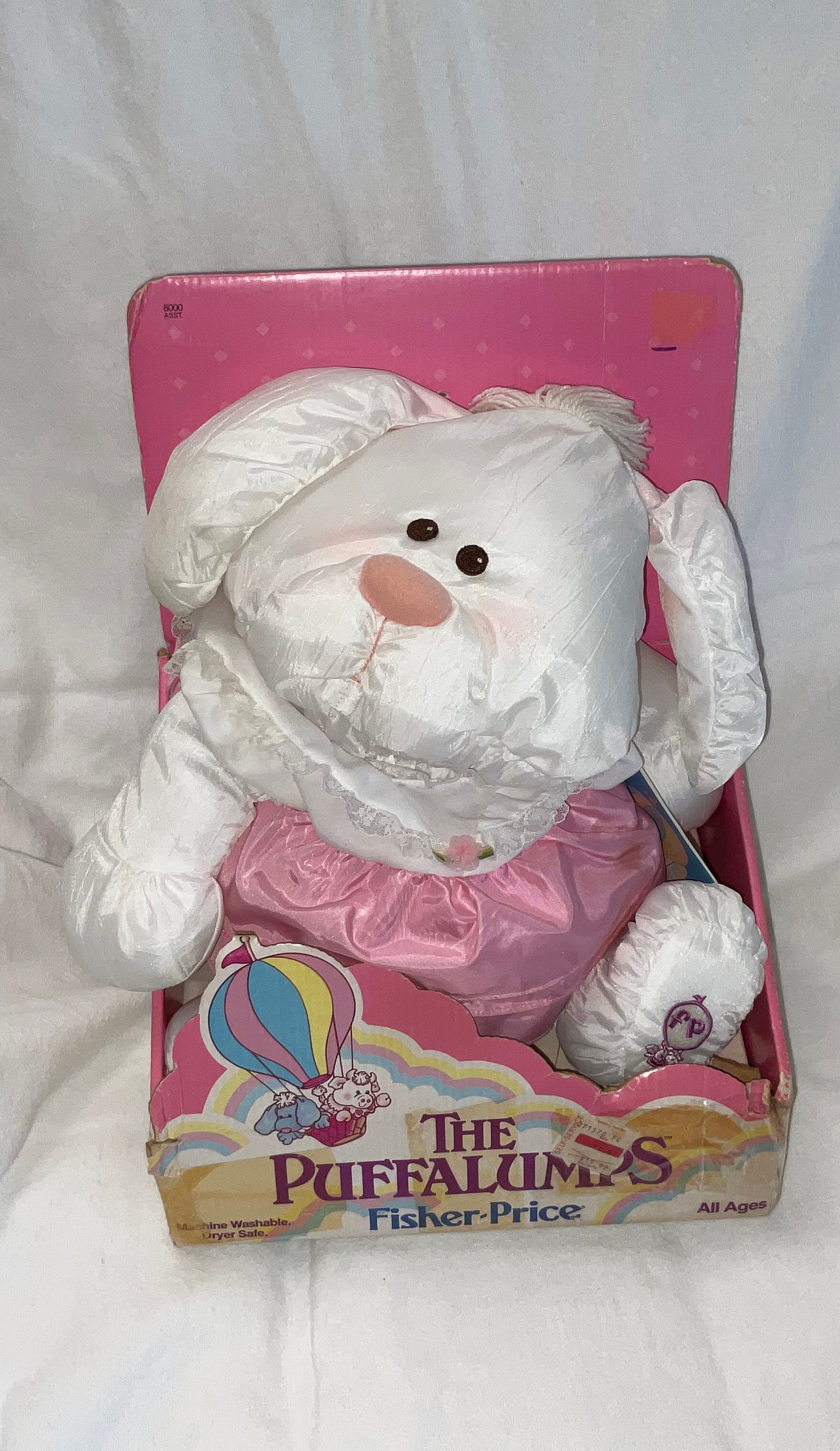 Vintage 1986 Fisher Price Puffalumps White Puffalump Bunny Rabbit in ...