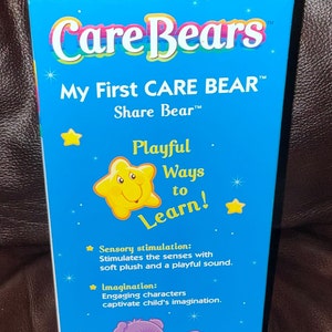 Vintage Care Bears My First Care Bear Soft Plush Share Bear With Rattle ...