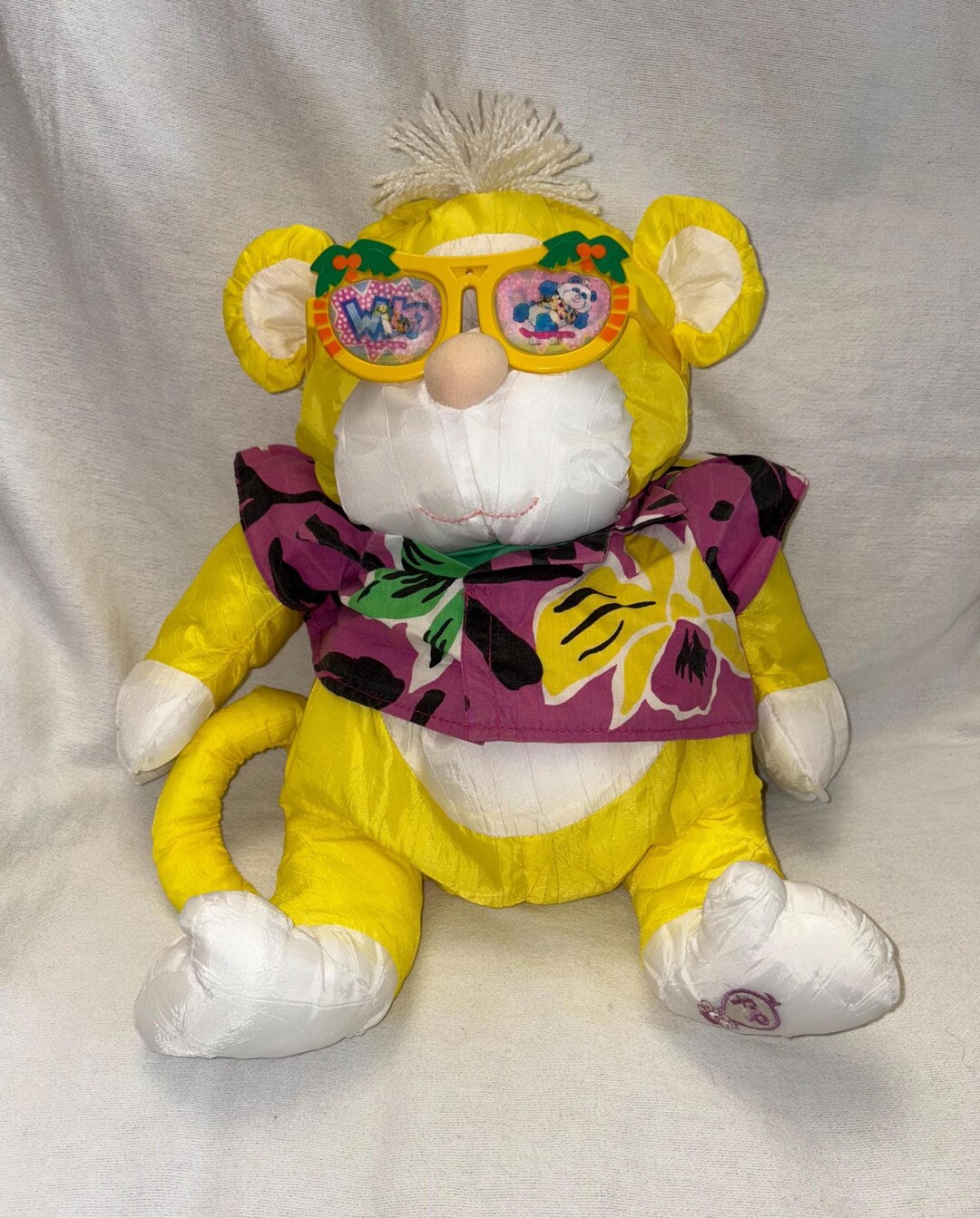 Vintage 1987 Fisher Price Puffalumps Wild Yellow Monkey Puffalump With ...