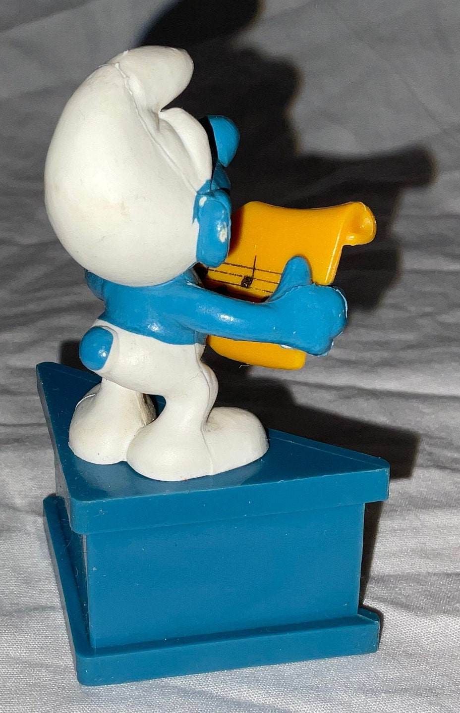 1980’s Vintage Smurf A Gram PVC Figure on Stand - Smurf Holding Music ...