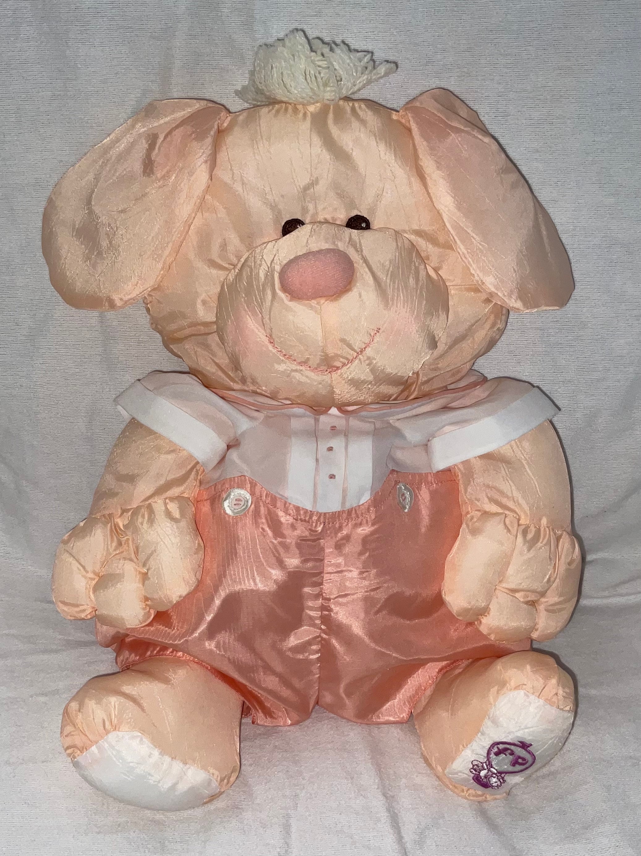 Vintage 1986 Fisher Price Puffalumps Peach Puffalump Puppy Dog in Peach ...