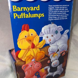 Vintage 1996 Fisher Price Barnyard Puffalumps 9” Pink Pig Puffalump in ...