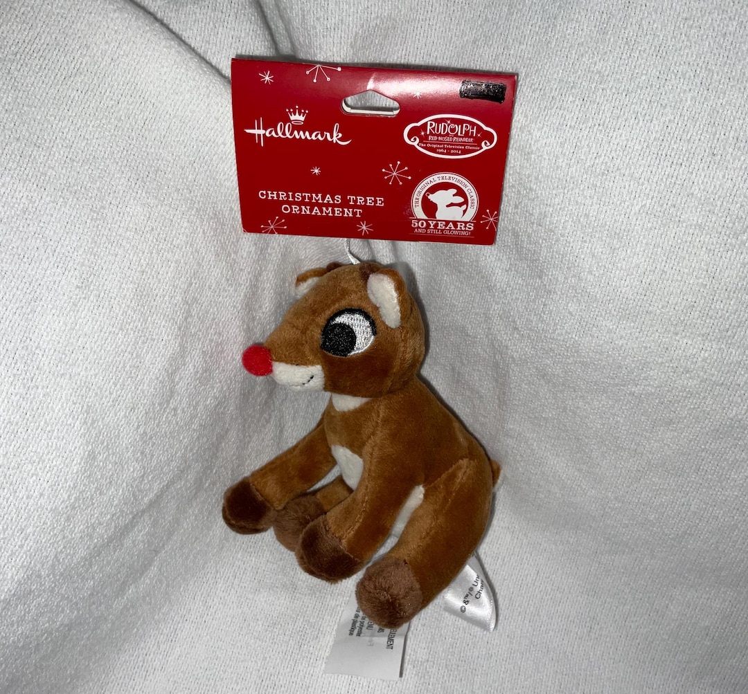 Rudolph the Red Nosed Reindeer 4” Plush Christmas Ornament by Hallmark ...