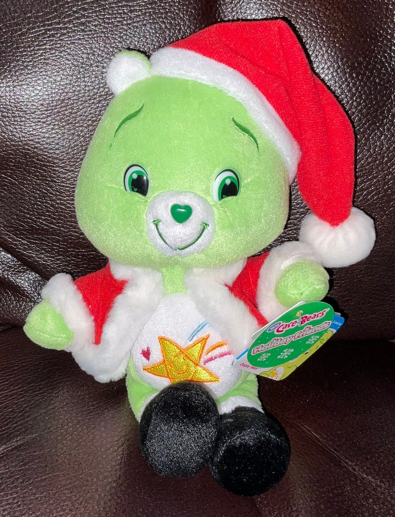 New Care Bears Holiday Edition Christmas Plush Oopsy Bear Bean Bag ...