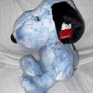 Peanuts Plush 11” Blue and White Snoopy With Red Collar and Hang Tag by ...