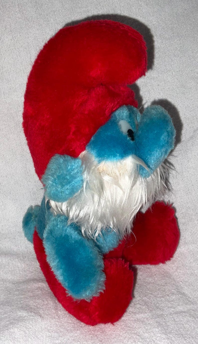 Smurfs Vintage 1981 8” Plush Papa Smurf Doll - Etsy