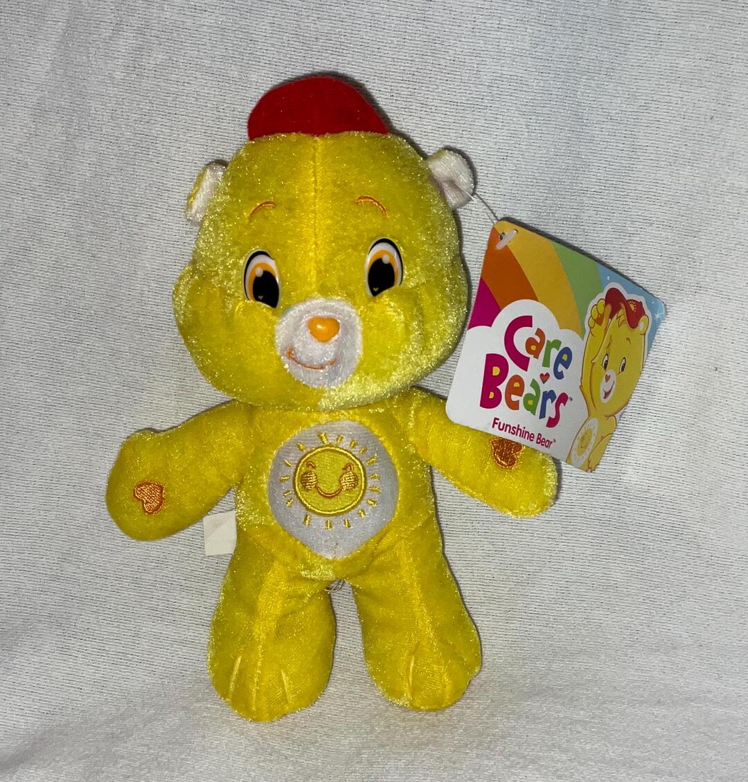 Care Bears Plush 8” Funshine Bear With Red Hat - Hang Tag Attached - Etsy