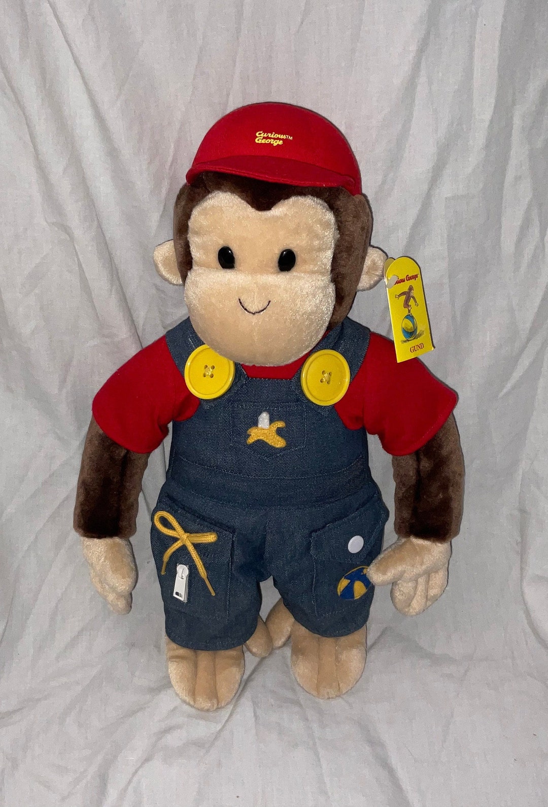Gund 15” Plush Curious George Teach Me George Learn to Dress Monkey ...