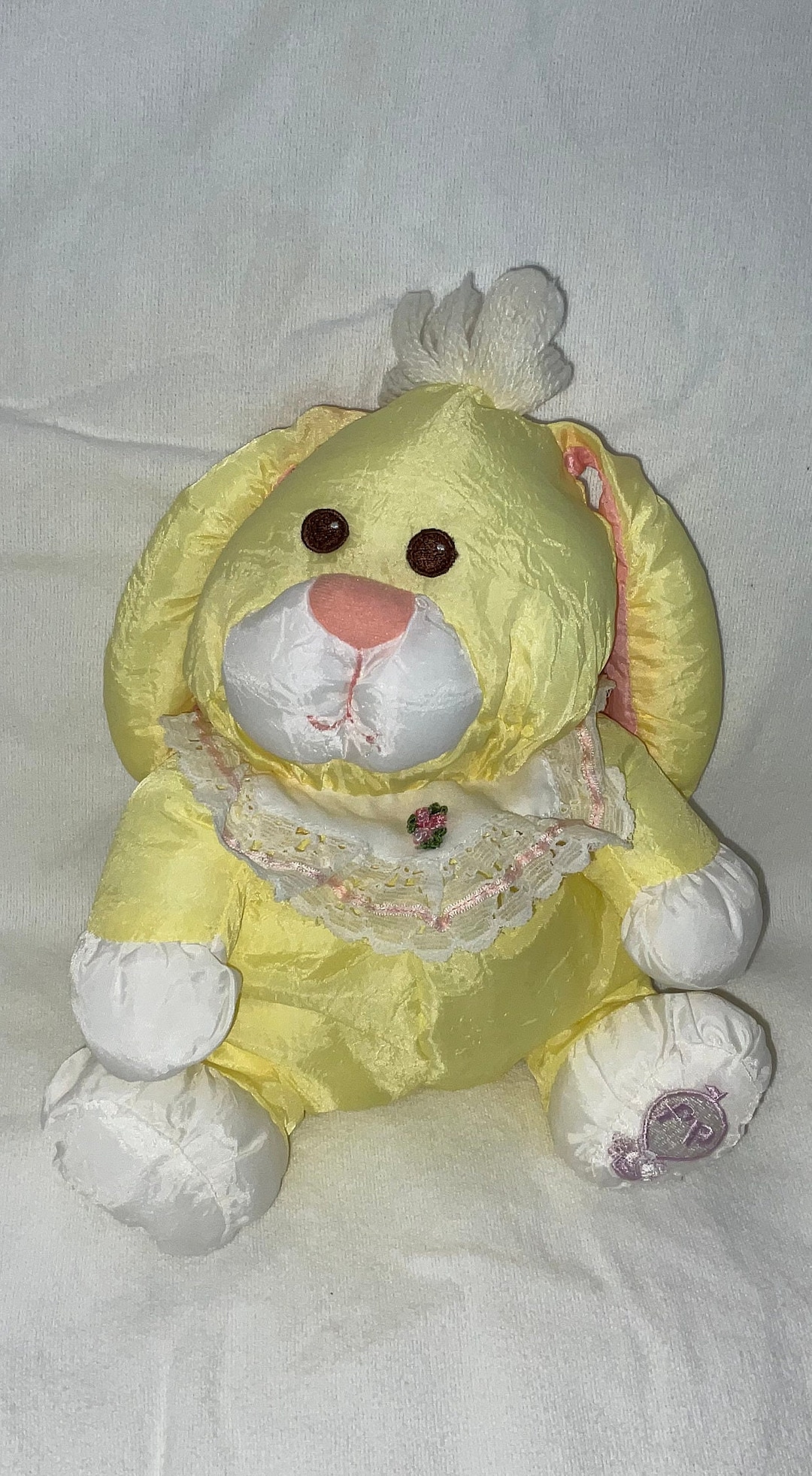 Vintage 1986 Fisher Price Puffalumps Easter Yellow Bunny Rabbit With ...