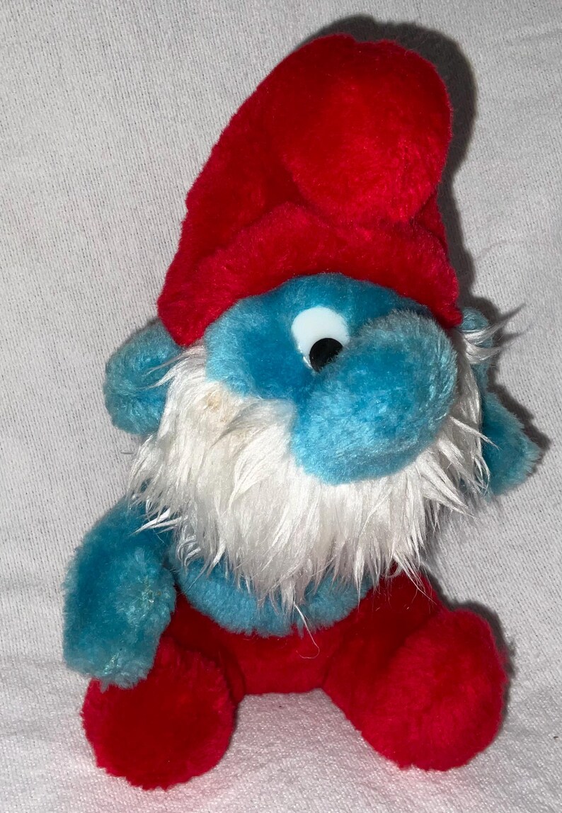 Smurfs Vintage 1981 8” Plush Papa Smurf Doll - Etsy