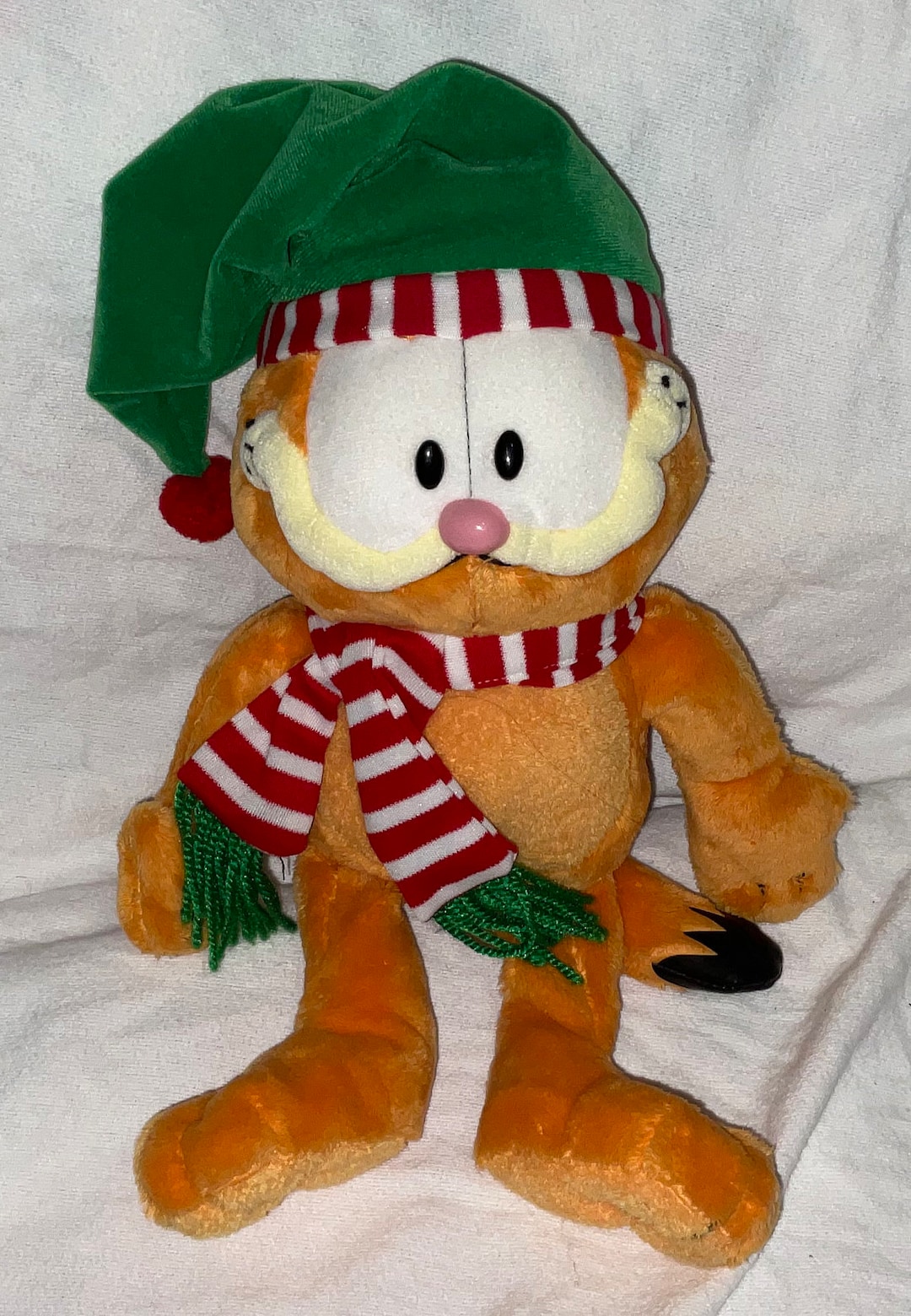 Ty Garfield the Cat Plush Christmas Garfield Beanie Buddy With Hat and ...
