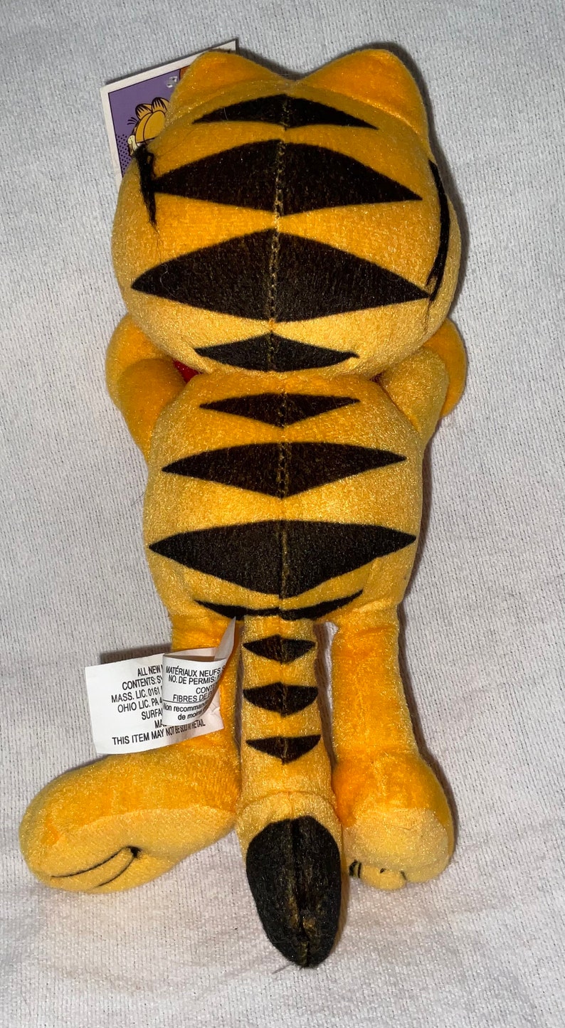 Plush 9 Garfield the Cat Holding I Heart Pooky by Nanco With Hang Tag ...