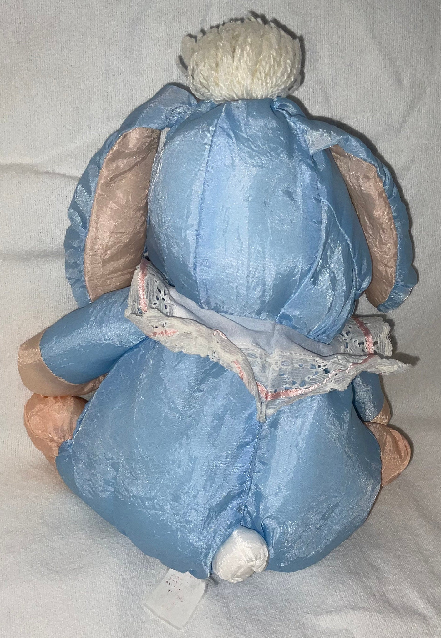 Vintage 1986 Fisher Price Puffalumps Easter Blue Bunny Rabbit With Lace ...