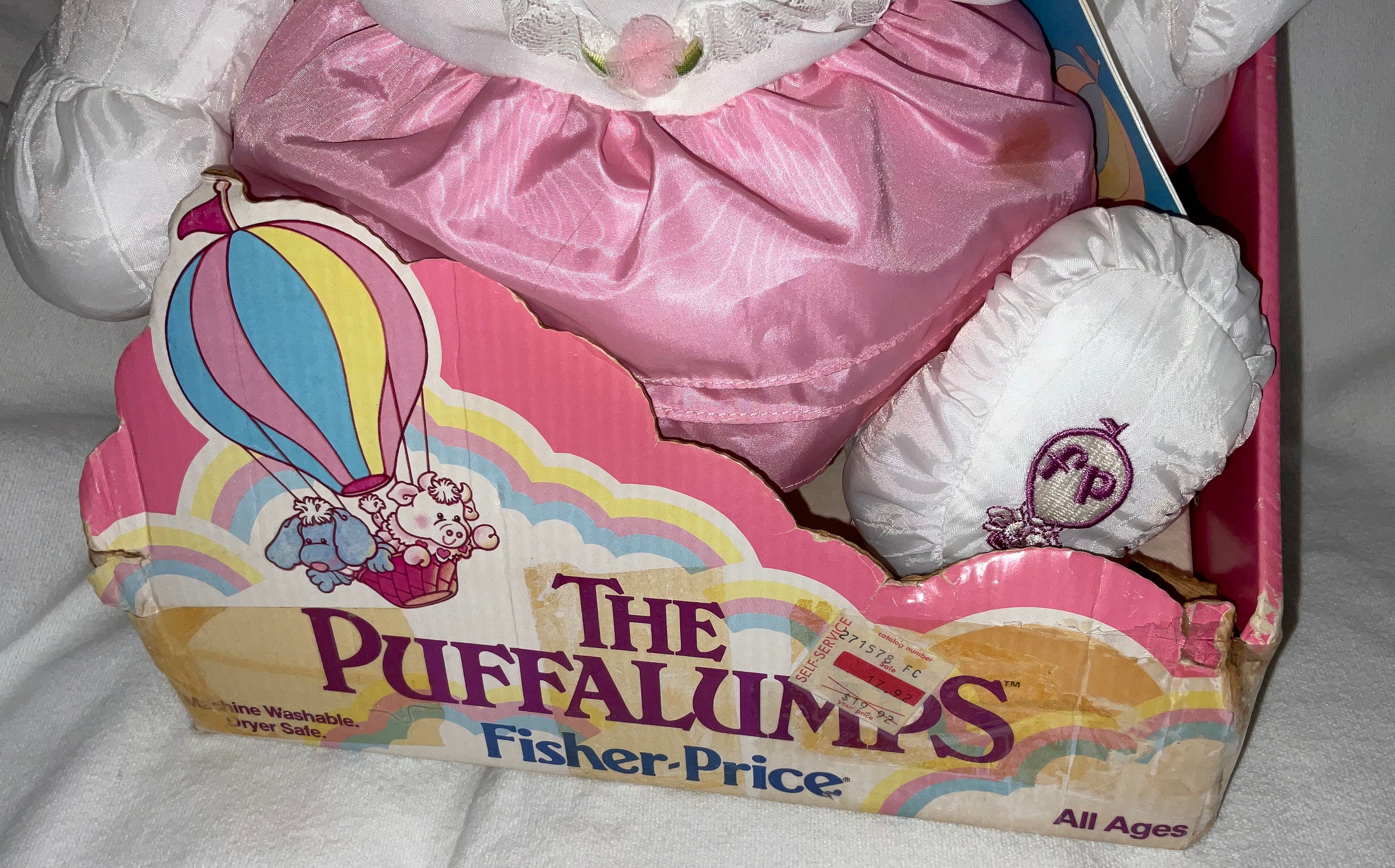 Vintage 1986 Fisher Price Puffalumps White Puffalump Bunny Rabbit in ...