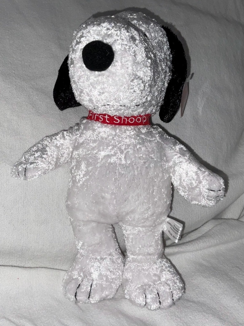 Peanuts Plush 10” My First Snoopy With Red Collar and Rattle Inside ...