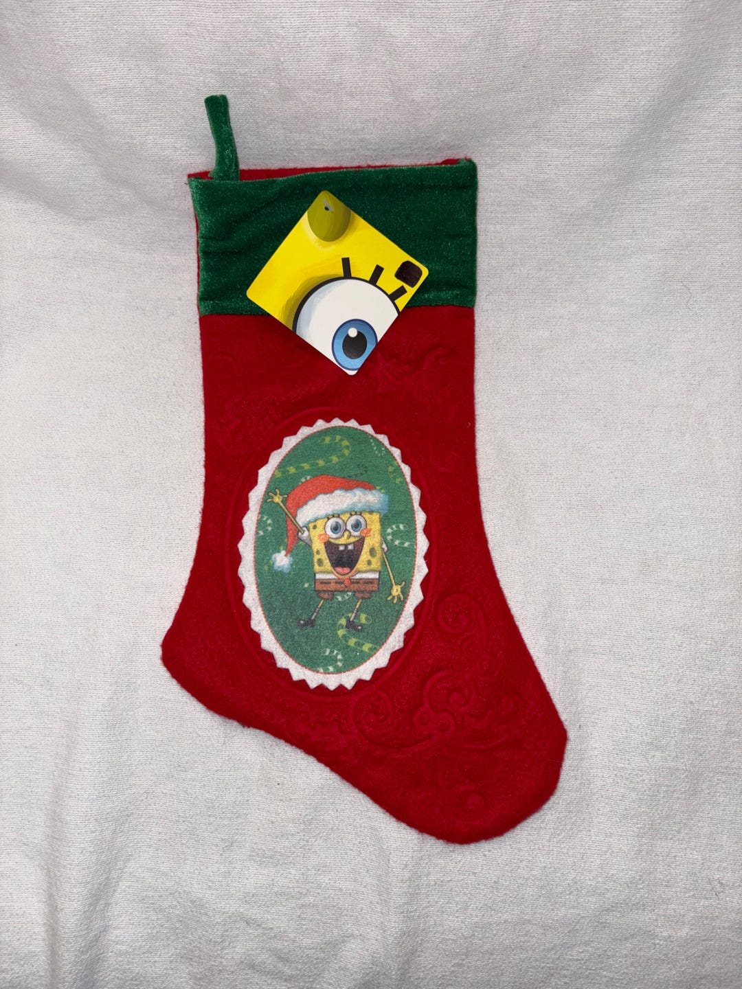 Spongebob Squarepants 15” Felt Type Christmas Stocking - Original Tag ...