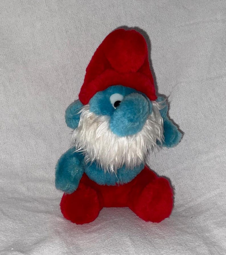 Smurfs Vintage 1981 8” Plush Papa Smurf Doll - Etsy