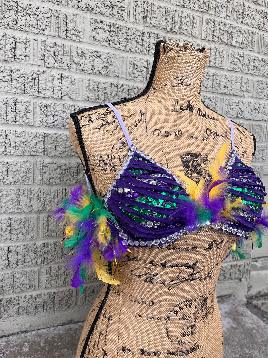 Mardi Gras Custom Bra - Etsy