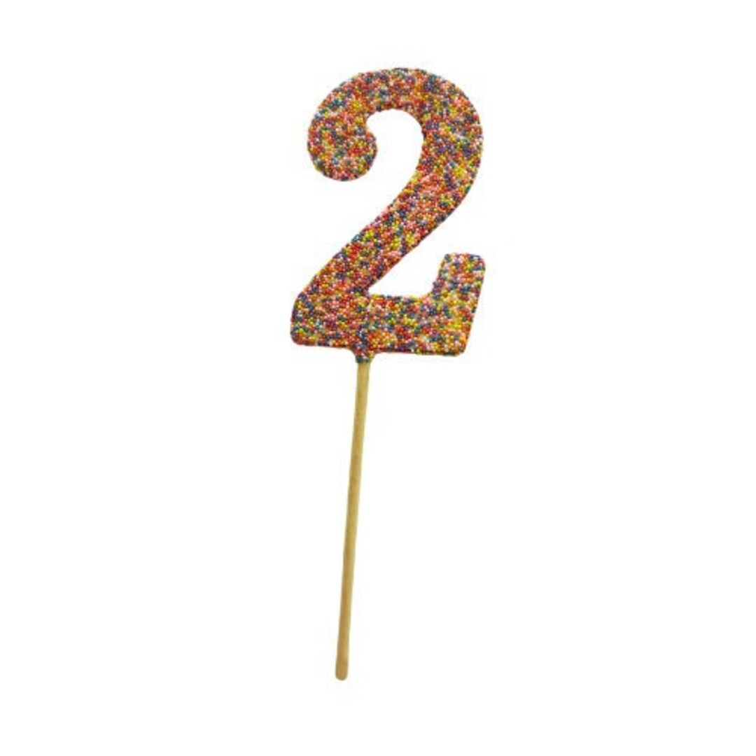 Cake Topper Number 2, Rainbow Sprinkles, Birthday Party Decor - Etsy