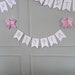 Happy Birthday Banner, Pink Bows Theme, Little Girl or Baby Party Decor ...
