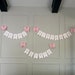 Happy Birthday Banner, Pink Bows Theme, Little Girl or Baby Party Decor ...