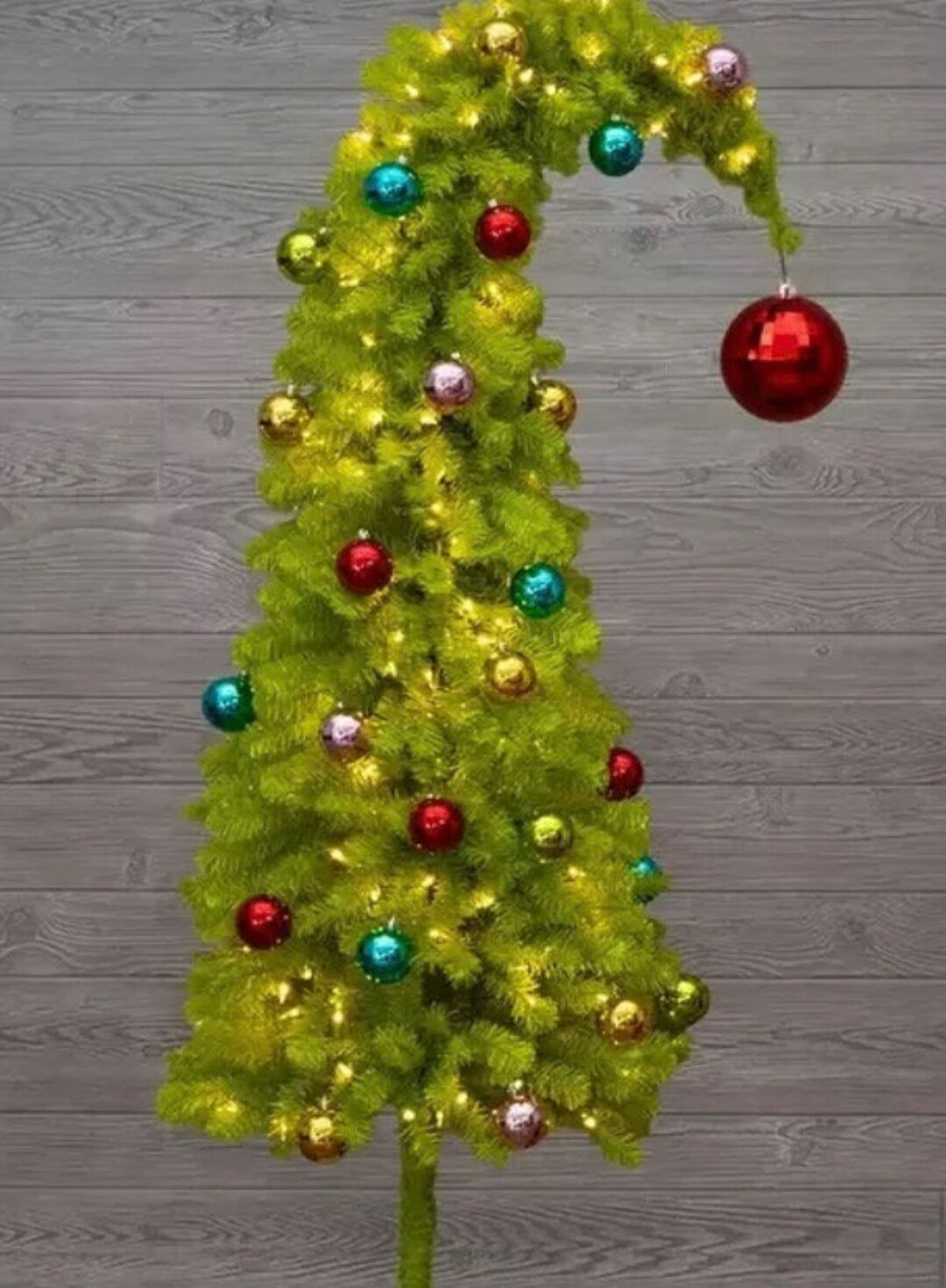 Grinch 6ft Pre-lit Artificial Green Pencil Christmas Tree With - Etsy