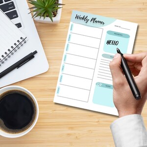 Weekly Planner Printable to Do List Minimal Weekly Schedule - Etsy