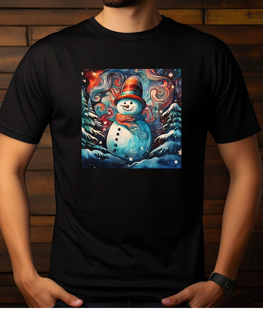 Psychedelic Snowman Winter Christmas Theme Unisex Jersey Short - Etsy