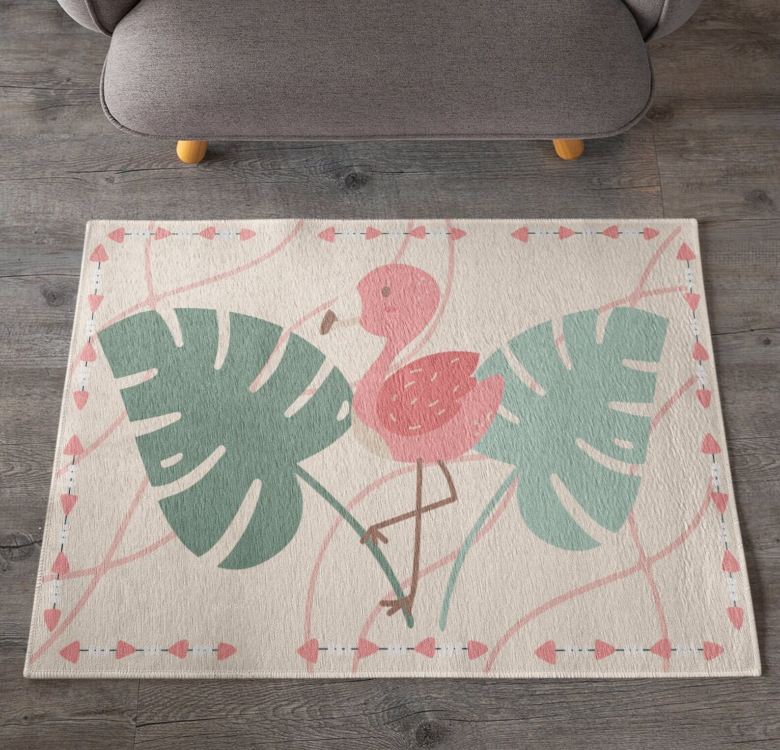 Boho Baby Flamingo Area Rugs two Sizes Available 24x36in or 48x72in ...