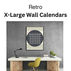 X-large Wall Calendar Retro Digital Download - Etsy