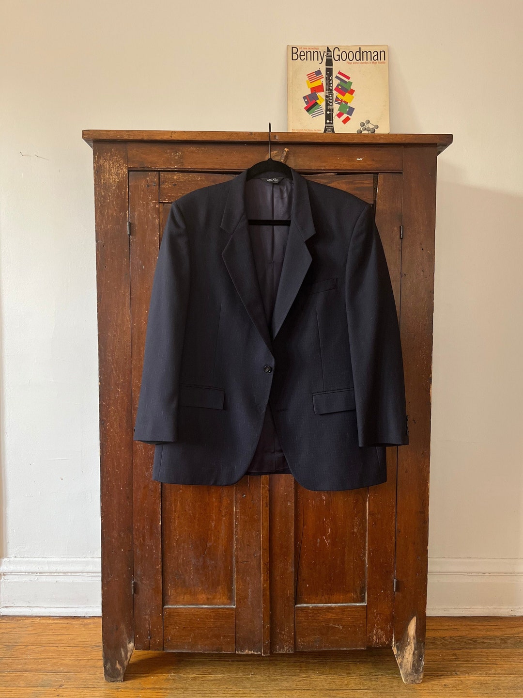 1950's Style Atomic Fleck Navy Jacket by Glenn Sympson's - 80s Does 50s ...