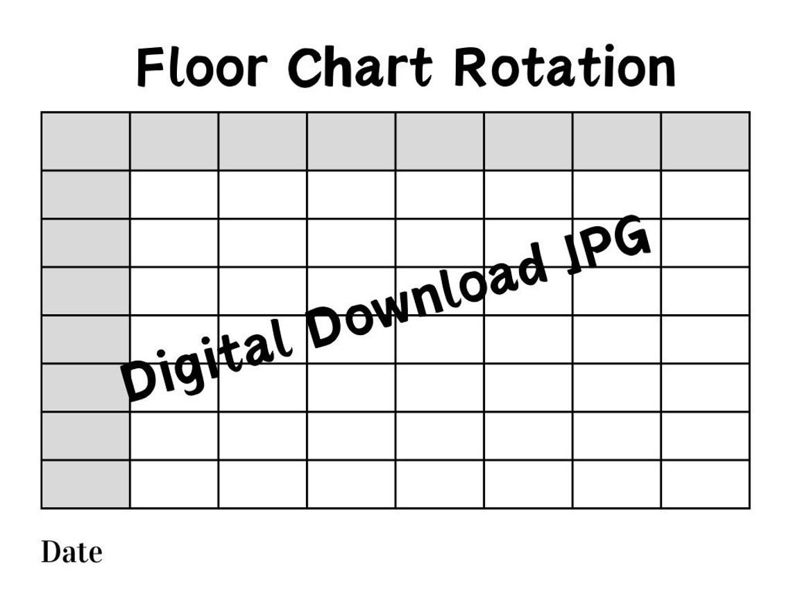 Floor Chart Rotation for Restaurant Server Rotation Chart Printable ...