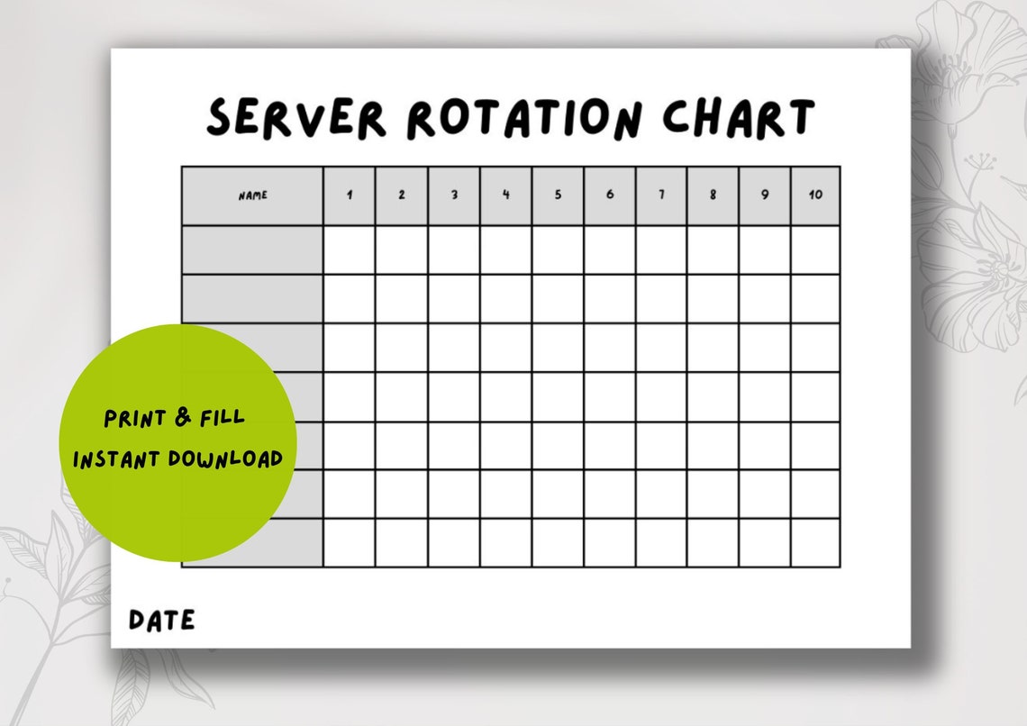 Server Rotation Chart Printable Fillable and Print and Write JPG - Etsy