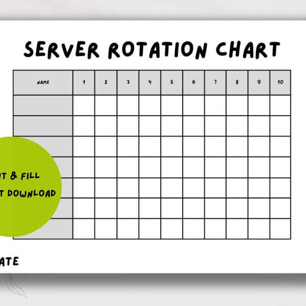 Server Rotation Chart - Etsy Server Rotation Chart - Etsy