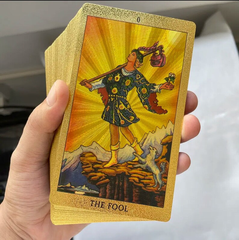 Golden Tarot Card Deck - Etsy