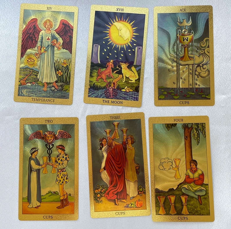 Golden Tarot Card Deck - Etsy