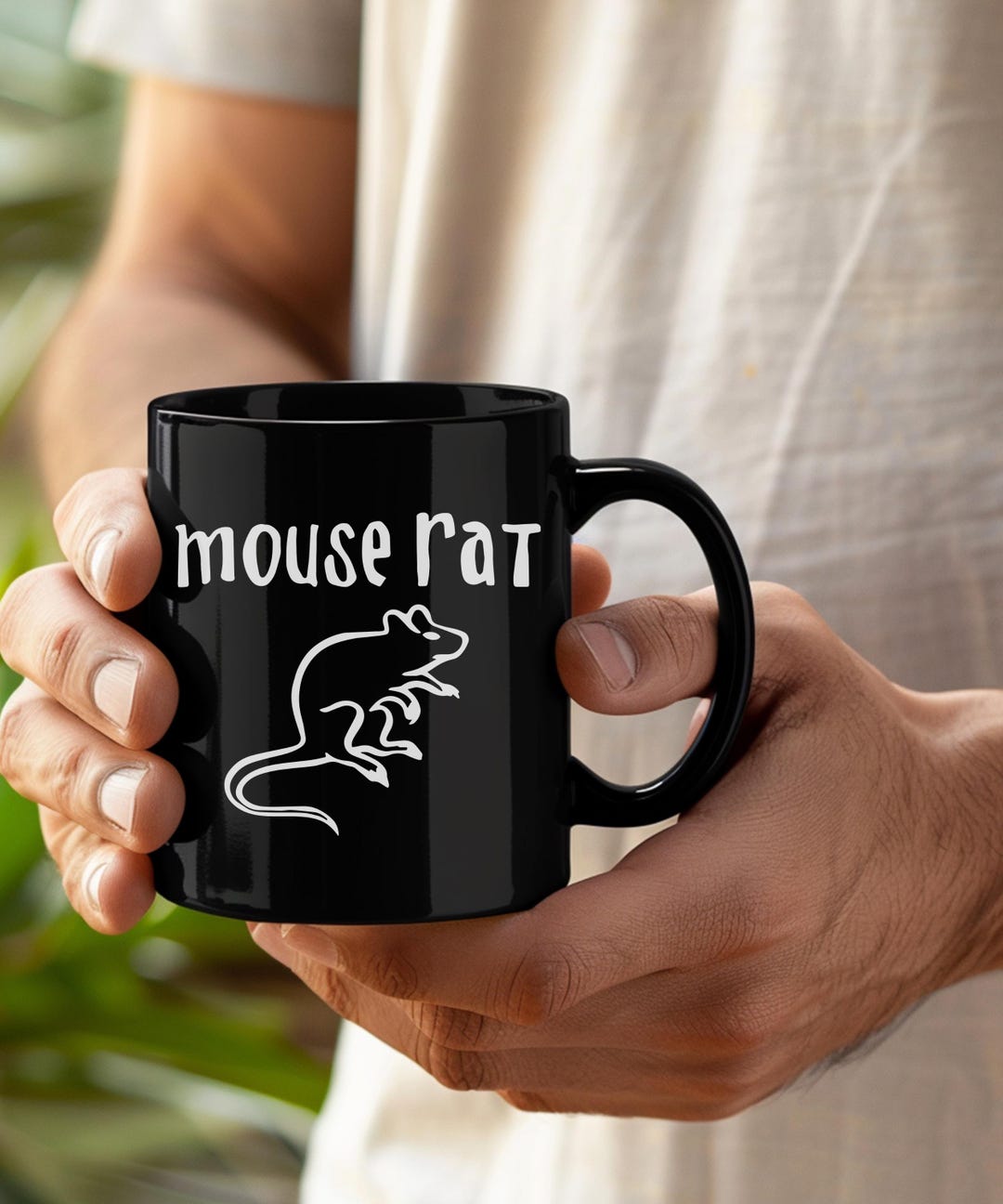 Mouse Rat Parks and Rec Black Ceramic Mug | Coffee Cup | Holiday Gifts ...