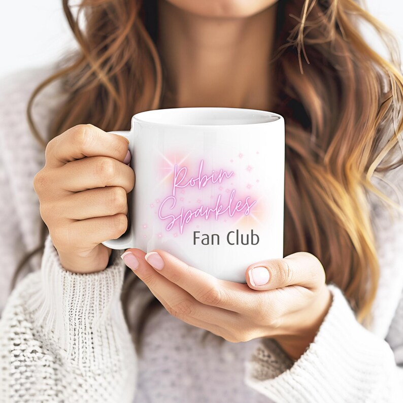 HIMYM Robin Sparkles Fan Club Ceramic Mug | Coffee Cup | Holiday Gift ...