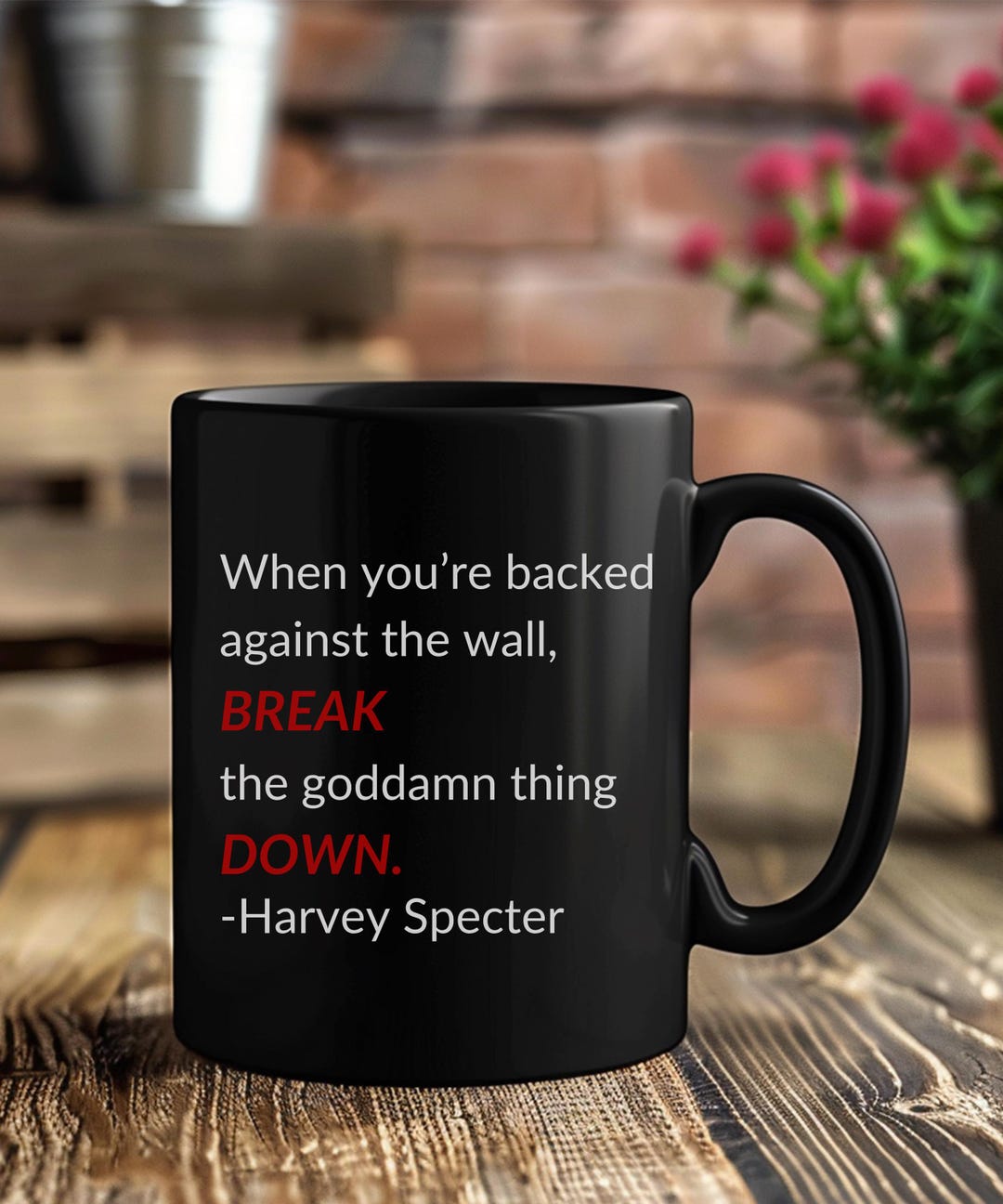 Harvey Specter Quotes Suits Black Ceramic Mug | Coffee Cup ...