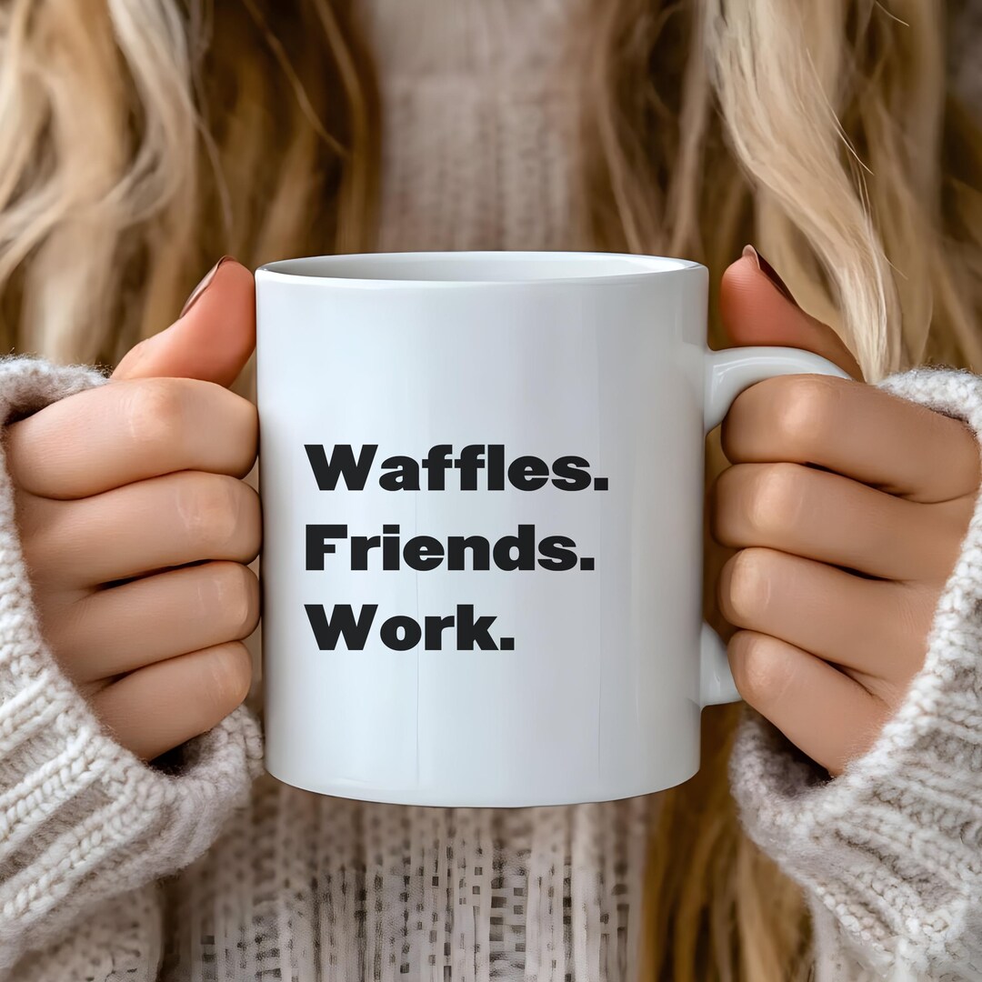 Waffles Friends Work Parks and Rec Ceramic Mug | Coffee Cup | Holiday ...