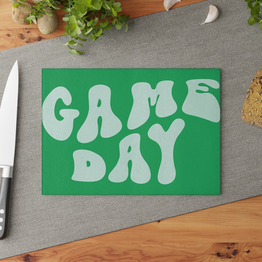 Party Gift Cutting Board Gift Glass Cutting Board Game Day Kitchen Gift ...