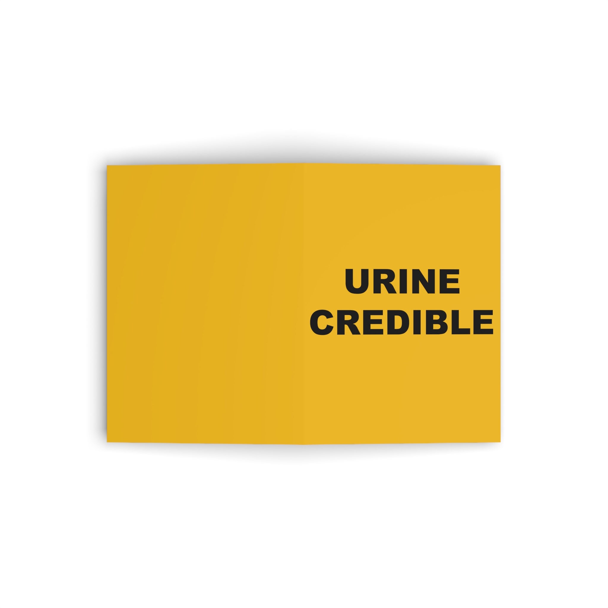 Urine Credible Card With Envelope Gag Gift Funny Card Pee Card Funny ...