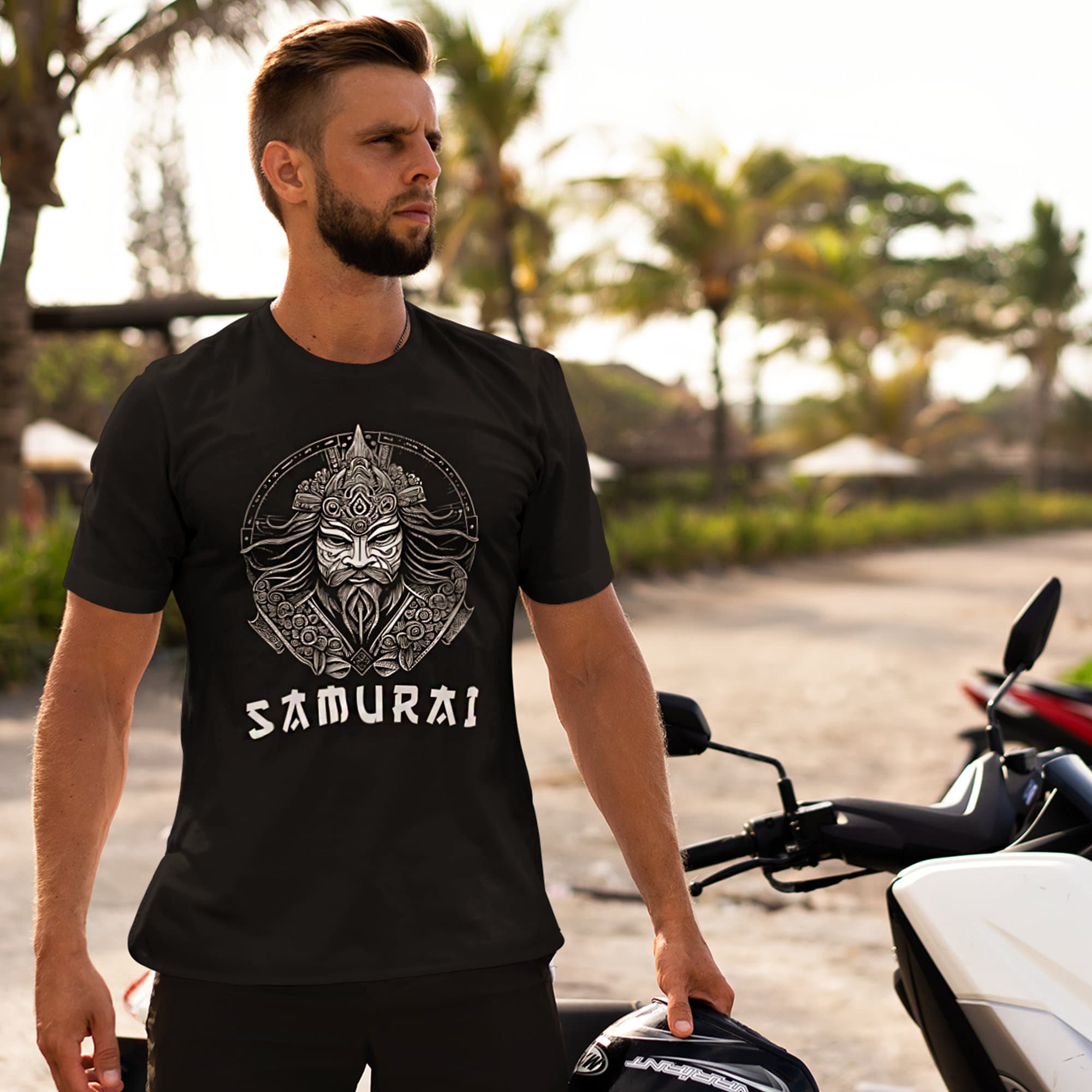 Samurai Tshirt Samurai Motorcycle Tshirt Samurai Skull Tee - Etsy
